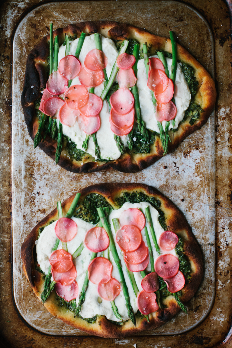 Flatbread Pizza 3 Ways: Margherita, Spring Asparagus with Pickled ...