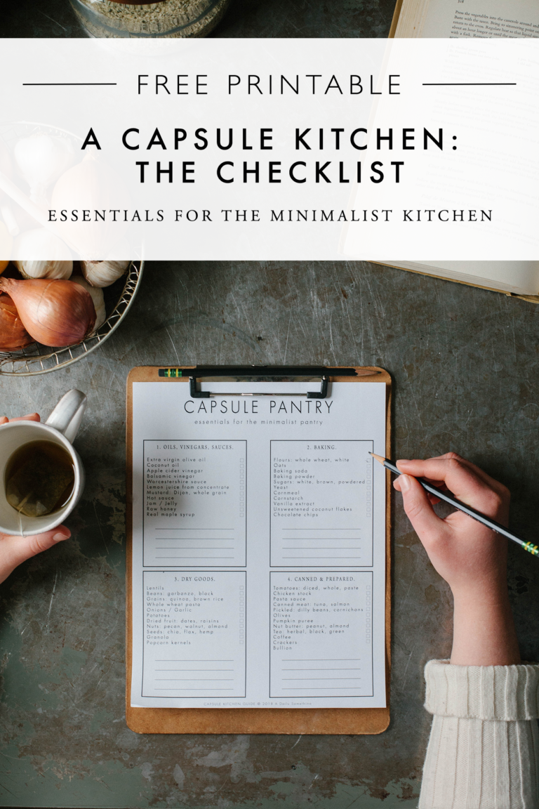 A Capsule Kitchen | Essentials for the Minimalist Kitchen - A Daily ...
