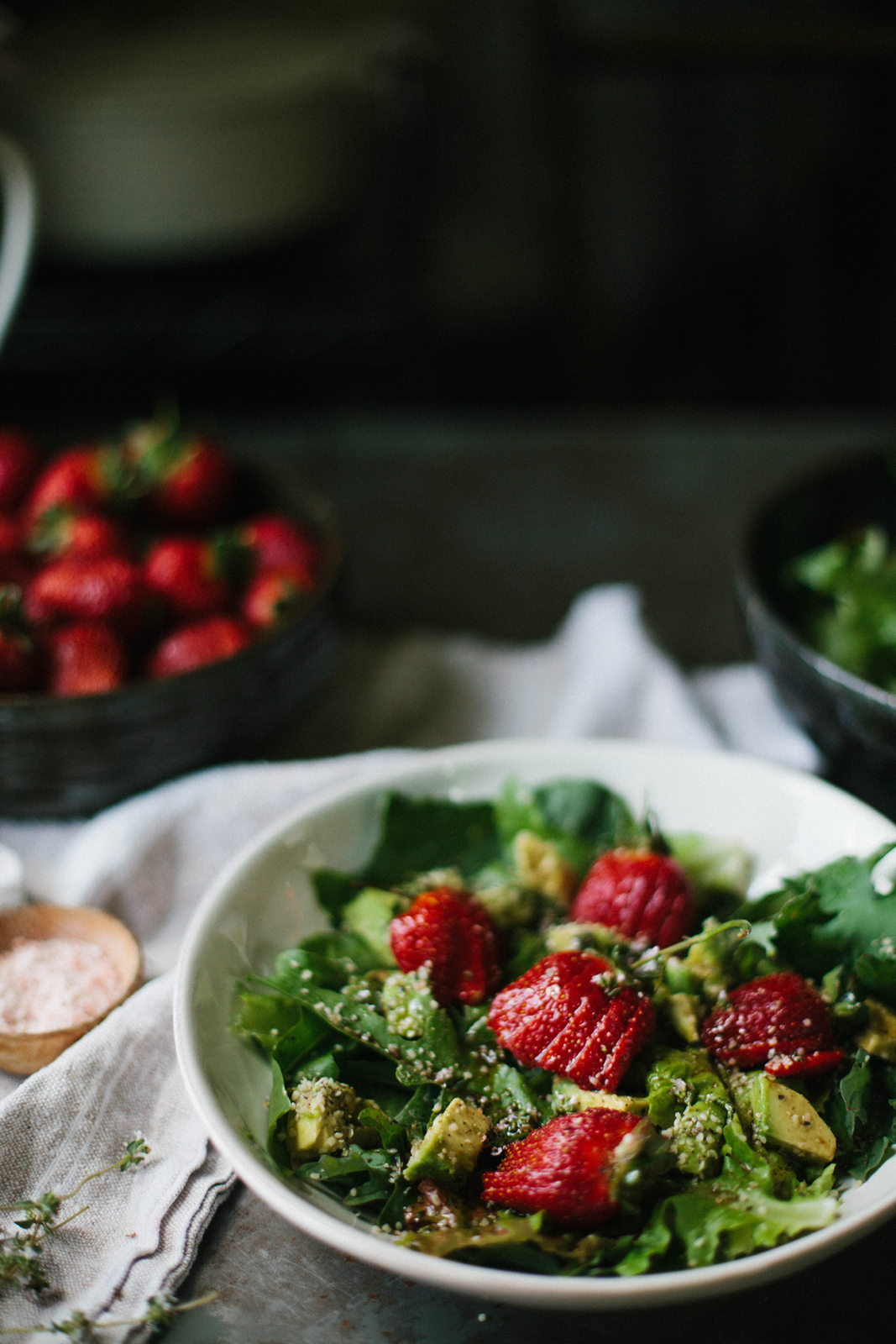 Recipe - Garden Salad with Baby Greens and Strawberries - A Daily Something